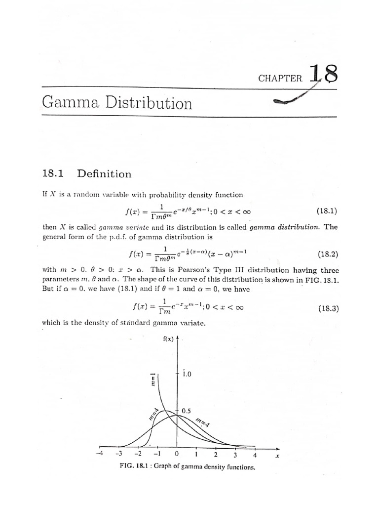 Gamma Distribution Notes | PDF