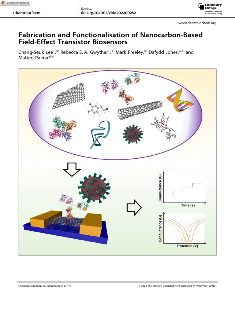 ChemBioChem - 2022 - Lee | PDF | Biosensor | Carbon Nanotube
