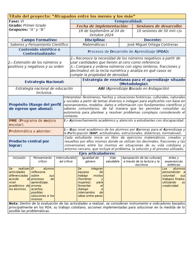 2 y 3. - Mate 1° Del 18 Al 04 de Oct. 24 | PDF | Aprendizaje | Maestros