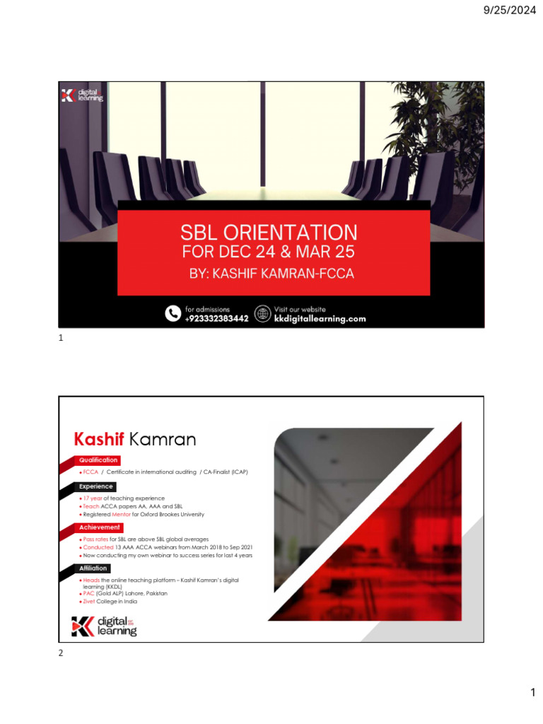 SBL Exam Orientation Guide | PDF