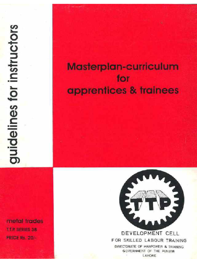 TTP-38-Master Plan Curriculum Metal Trade | PDF