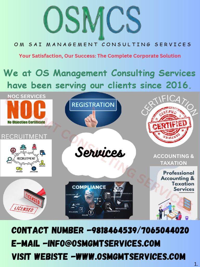 OS Management Consulting Services Overview | PDF | Regulatory ...