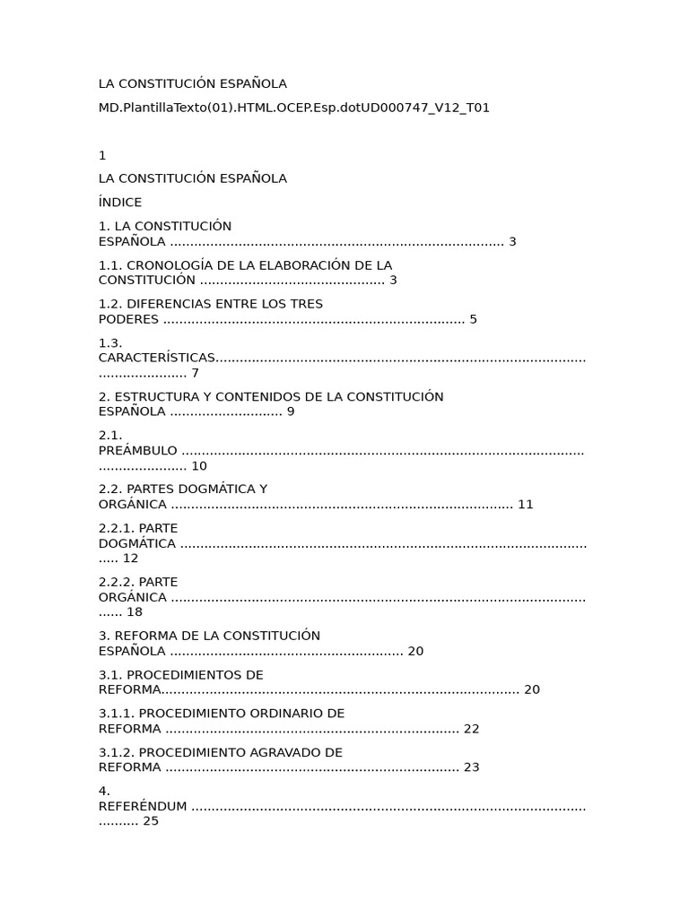 Análisis de la Constitución Española | PDF | Cortes Generales ...