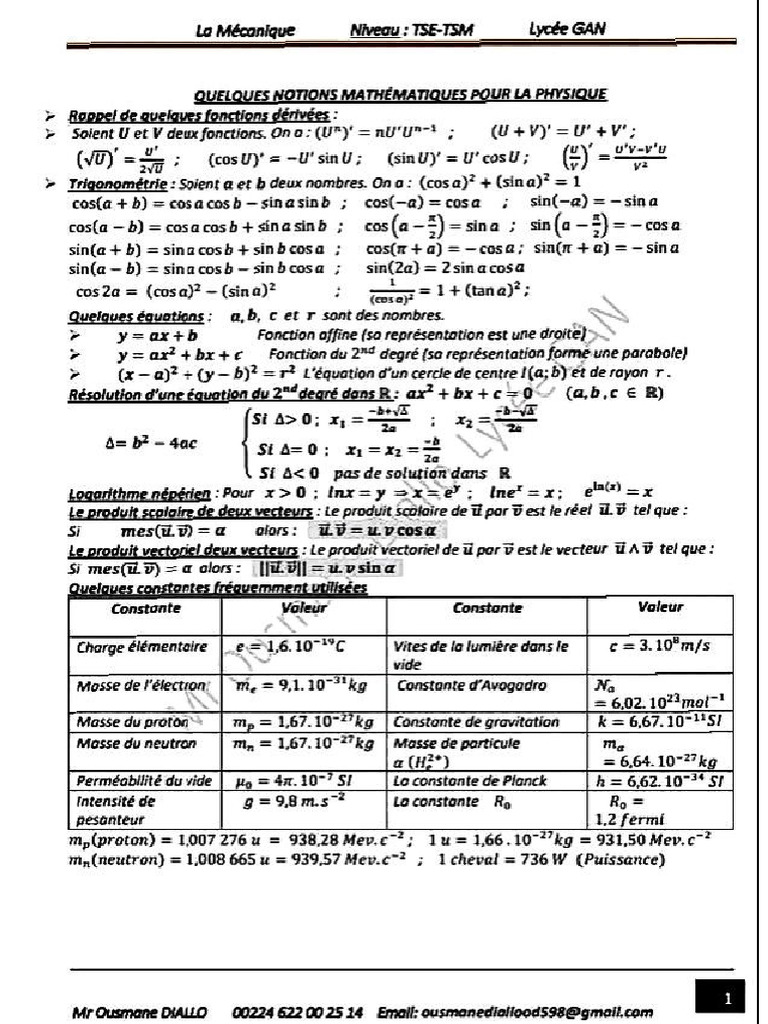 Résumé de Physique | PDF
