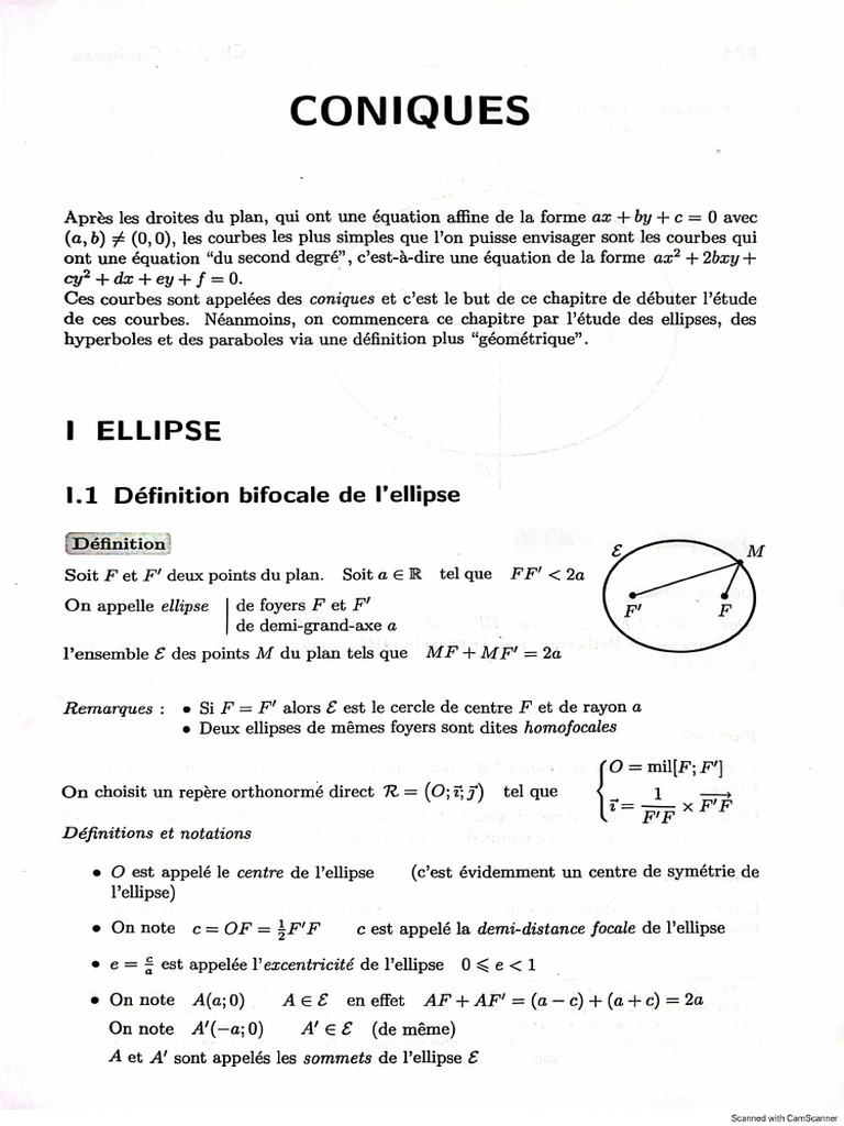 Les Coniques | PDF