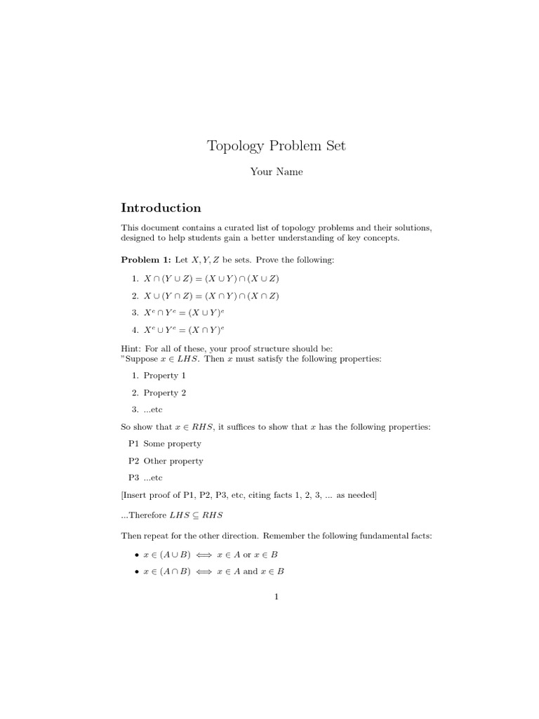 Topology_Problems | PDF | Continuous Function | Mathematical Objects