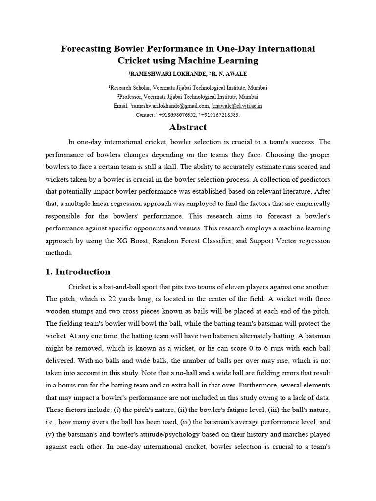 Meca | PDF | Support Vector Machine | Bowling (Cricket)
