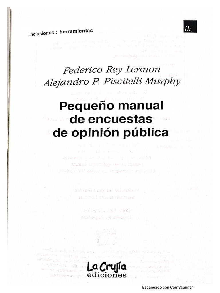 Rey Lennon y Piscitelli CAP. 4 El Cuestionario | PDF