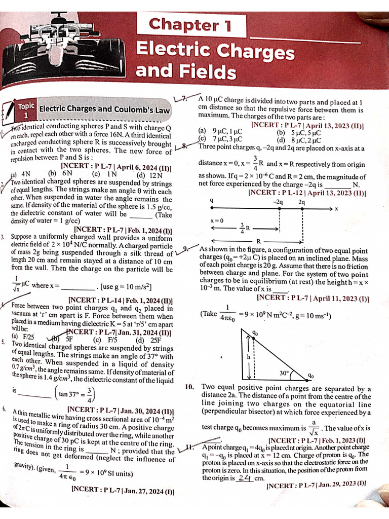 Electric Charges and Fields | PDF