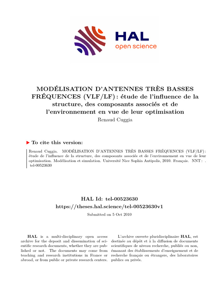 Thése Electromag Vlv | PDF | Propagation des ondes radio | Ionosphère