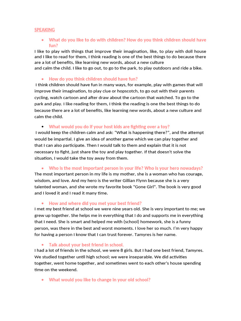 Arquivo Speaking and Interviw Itep Listening | PDF