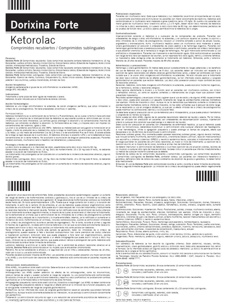 Dorixina Forte: Uso y Composición | PDF | Droga anti-inflamatoria libre ...