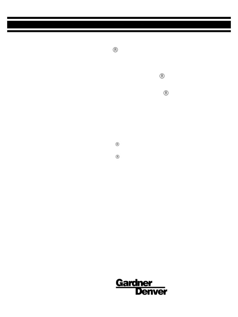 Gardner Denver | PDF | Mechanical Engineering | Manufactured Goods