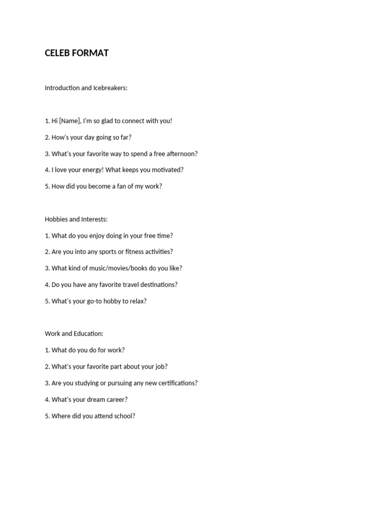 New Celeb Format | PDF | Love | Matter