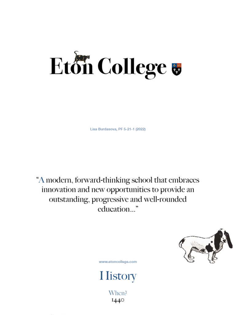 Eton College Admission and Curriculum Guide | PDF