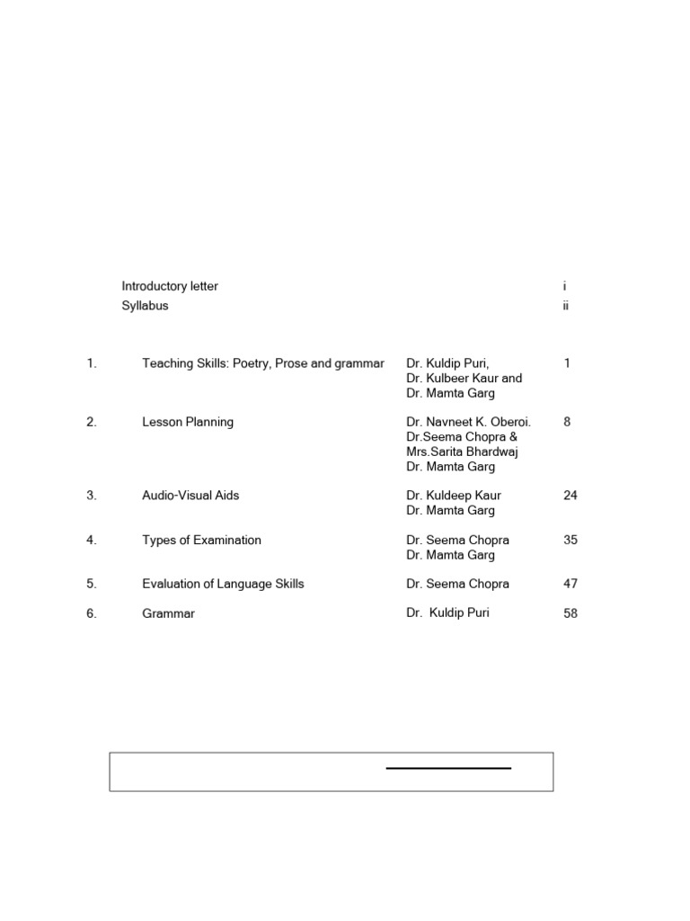 B.Ed. English Pedagogy Syllabus Guide | PDF | Lesson Plan | Poetry