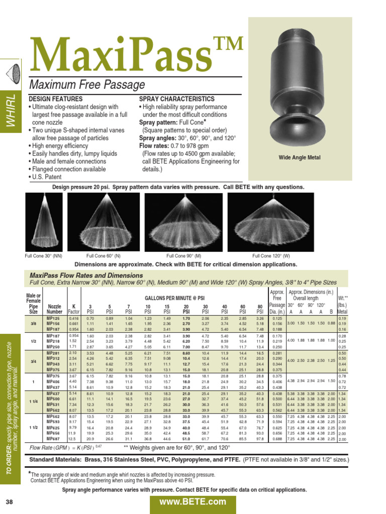 BETE_MaxiPass | PDF | Mechanical Engineering | Fluid Mechanics