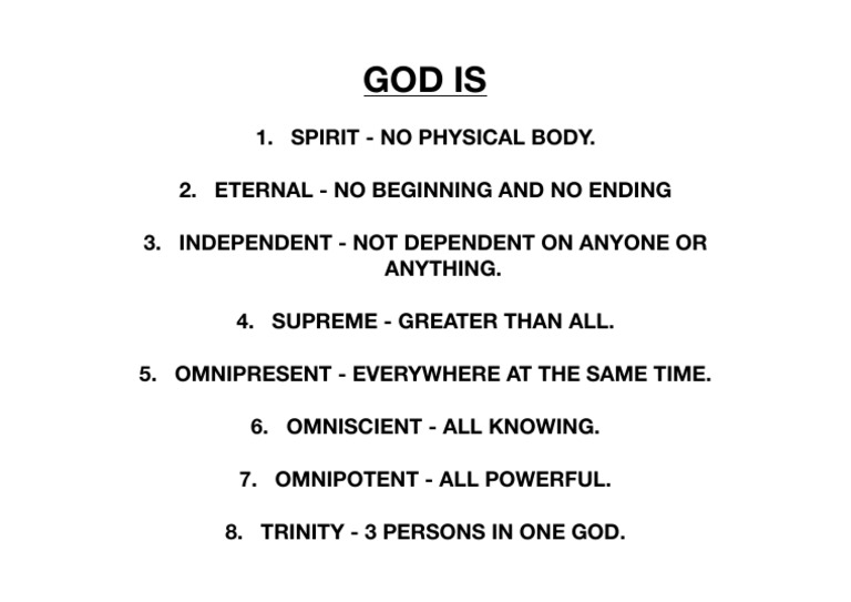 Attributes of God | PDF
