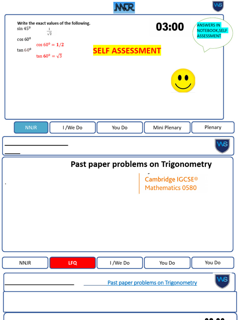 Y10.7-Trigonometry Past Papers | PDF | Trigonometry | Euclid