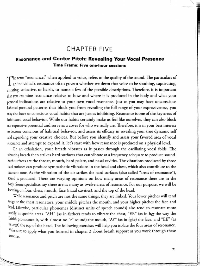 Actor Training - Vocals | PDF