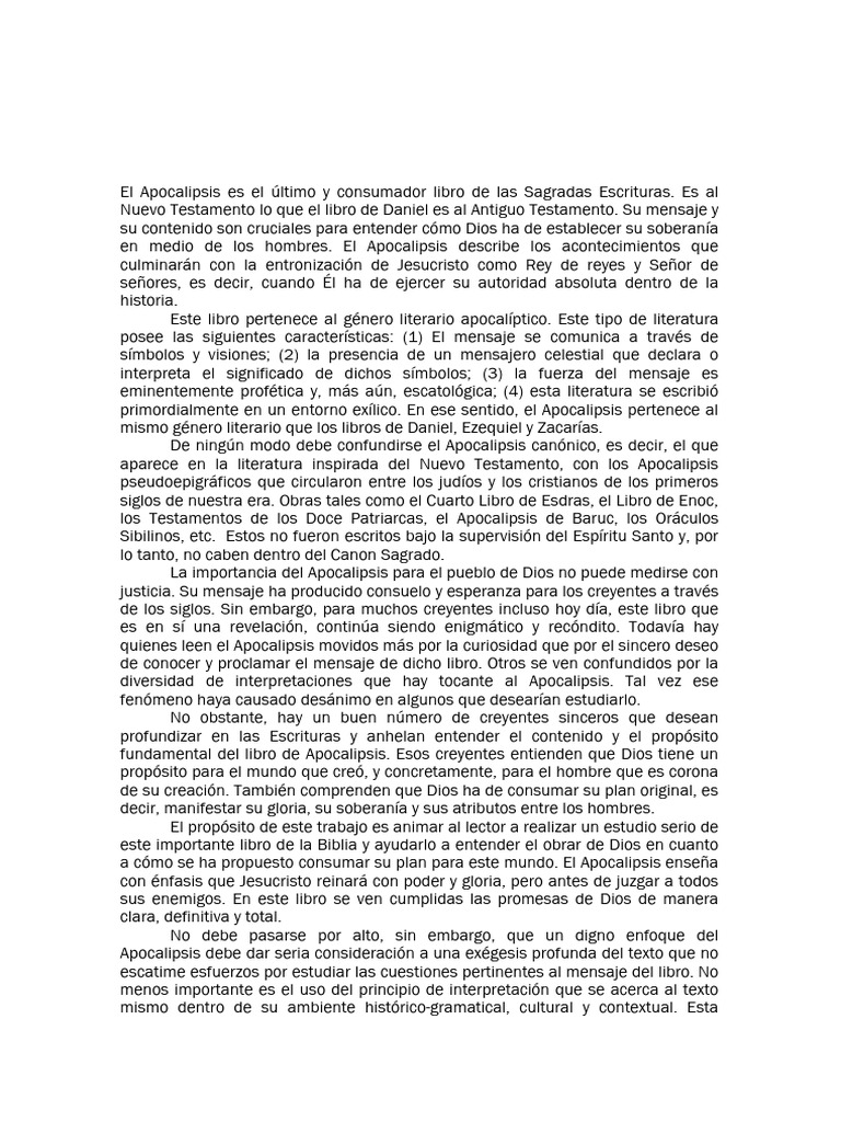 APOCALIPSIS. Evis Carballosa | PDF | Juan el apóstol | Libro de revelación