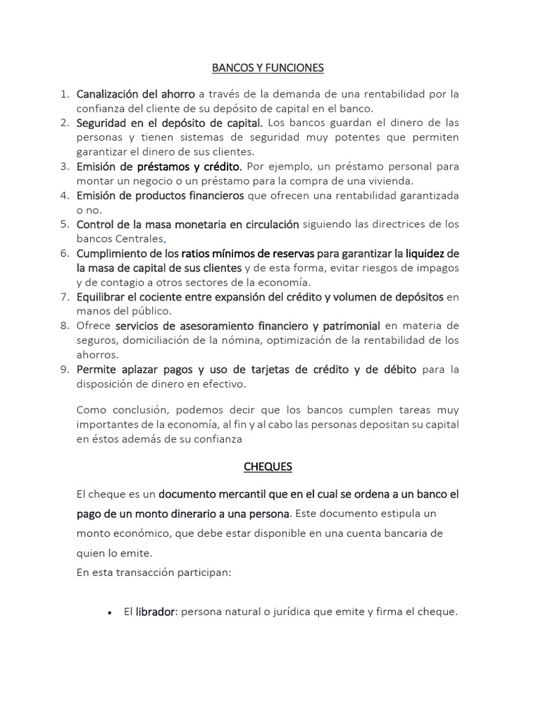 Comerciales 2 | PDF | Cheque | Bancos