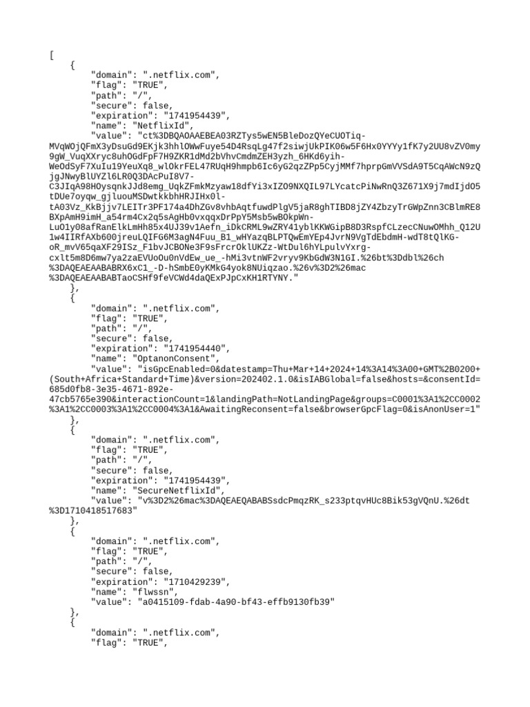 Netflix Cookie Data Overview | PDF