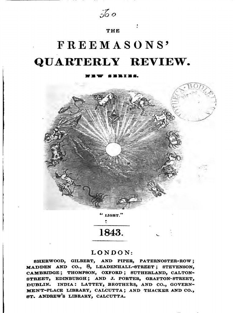 The Freemasons Quarterly Review 1843 | PDF