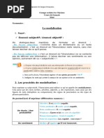 Exercices sur la modalisation en français | PDF | Phrase | Adverbe