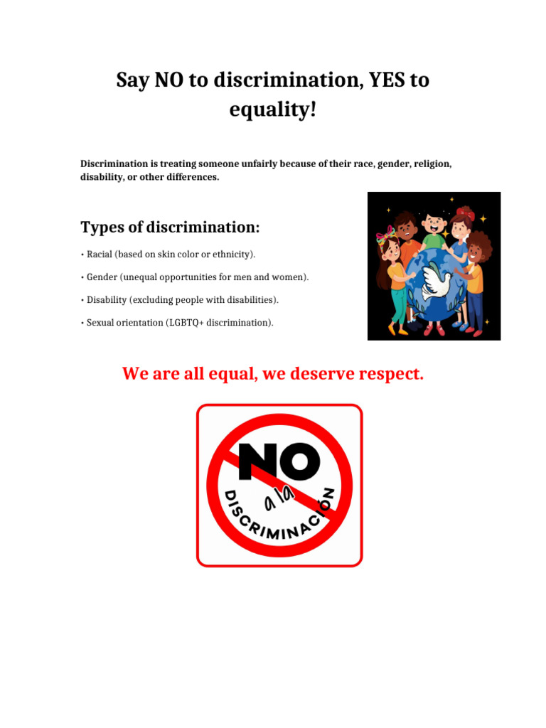 Discrimination Poster | PDF