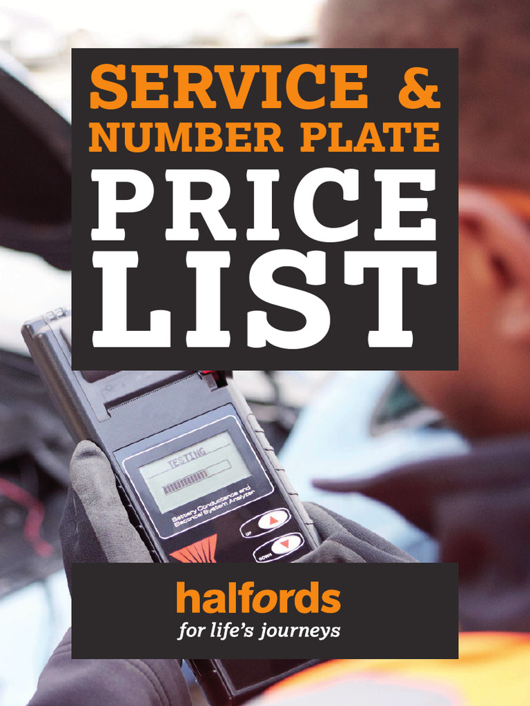 Halfords Service Prices May24 | PDF | Vehicle Technology | Automotive ...