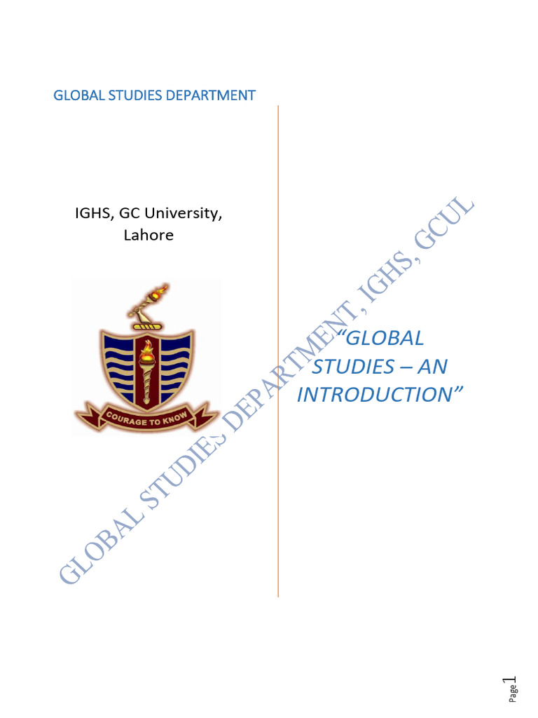 Introduction to Global Studies Course | PDF | Plagiarism | Essays