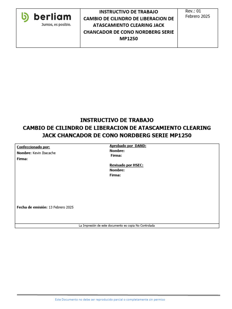 CAMBIO DE CILINDRO DE LIBERACIÓN DE ATASCAMIENTO CHANCADOR DE CONO ...