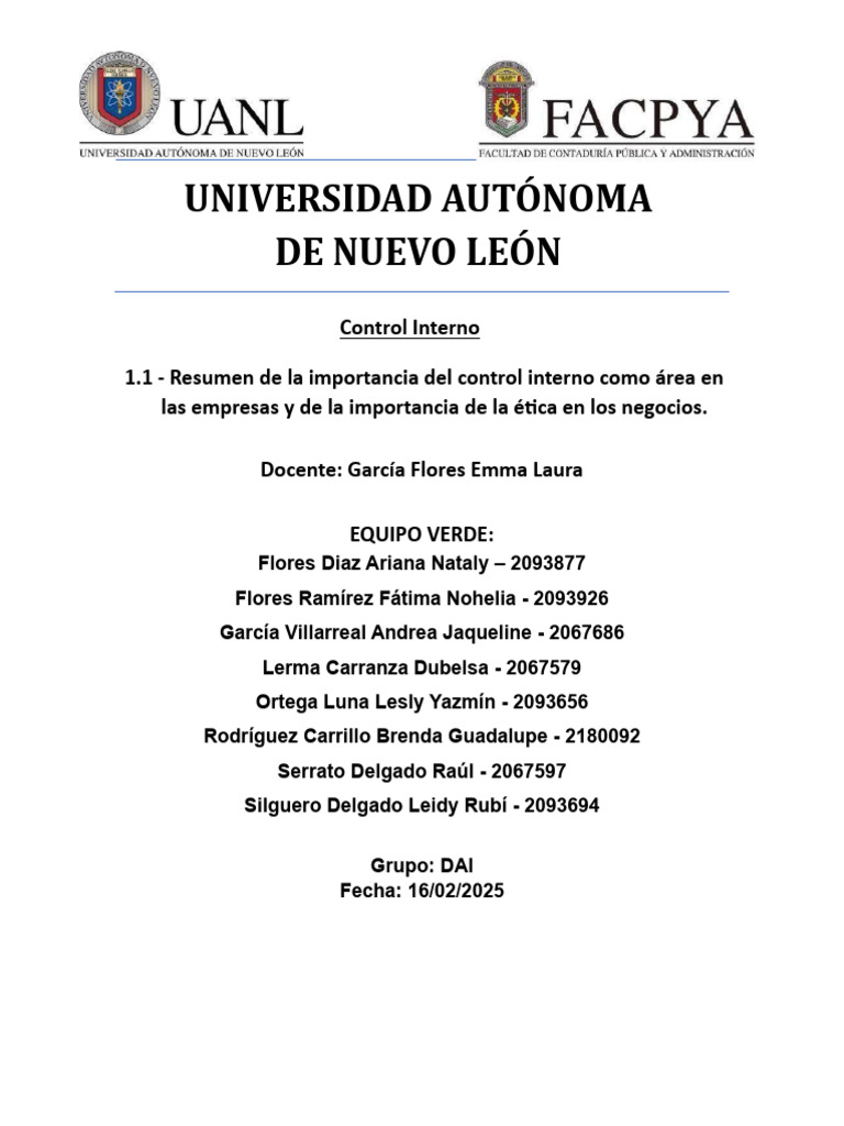 Act1.1 Ci Eq Verde | PDF | Business | Auditoría