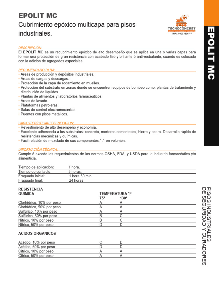 EPOLIT-MC | PDF | Hormigón | Sal (química)