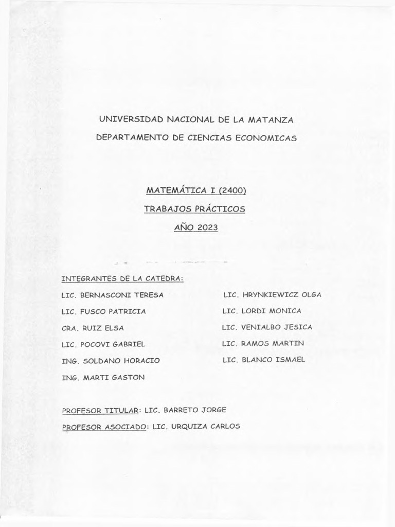 Guia Practica Matematica 1 2023 | PDF