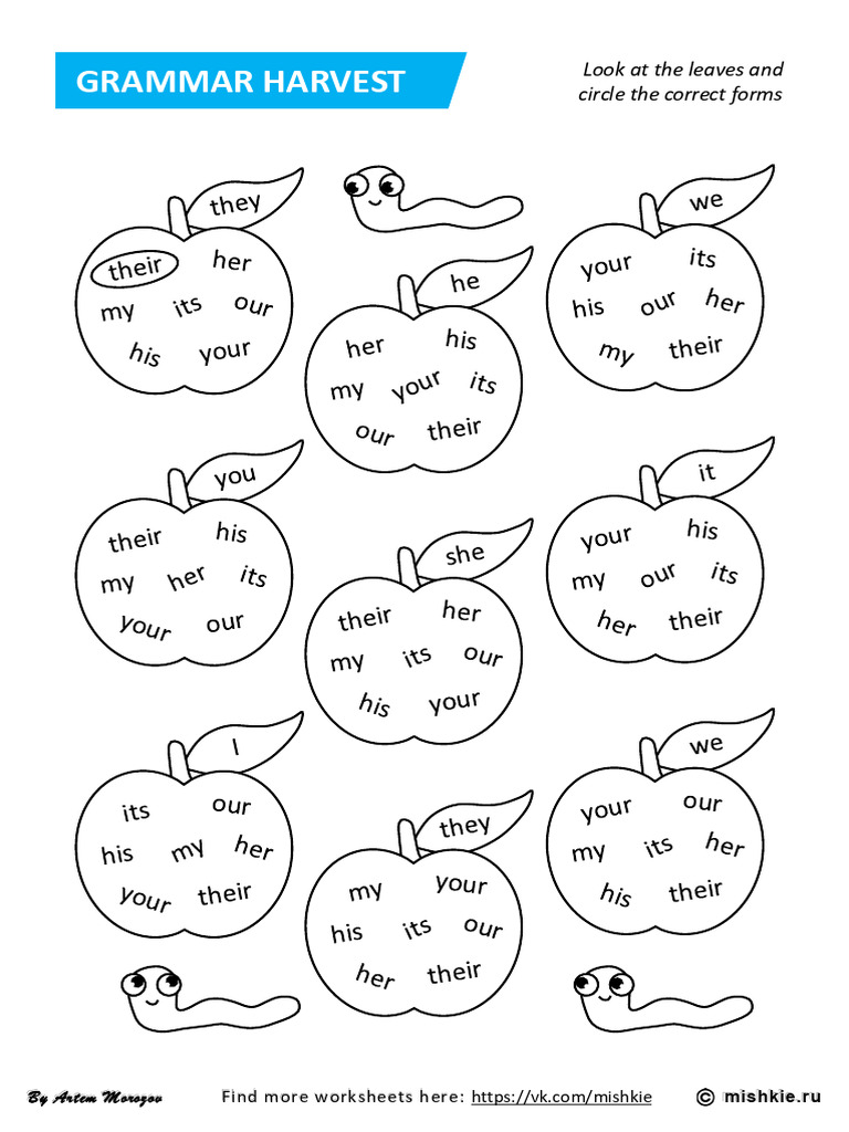 Possessive Adjectives - by Artem Morozov | PDF