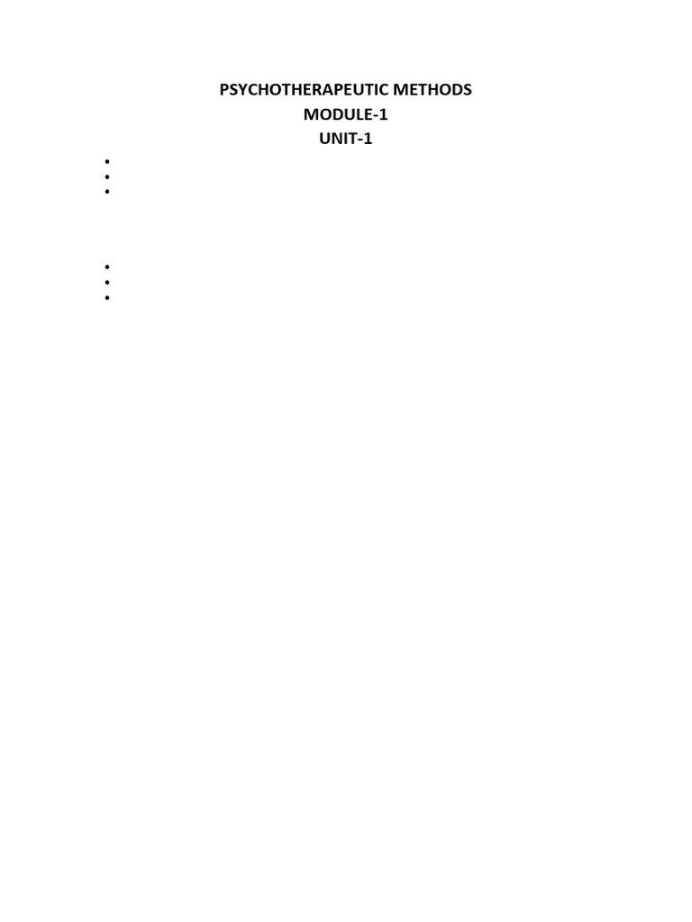 Overview of Psychoanalytic Therapy Methods | PDF | Psychotherapy ...