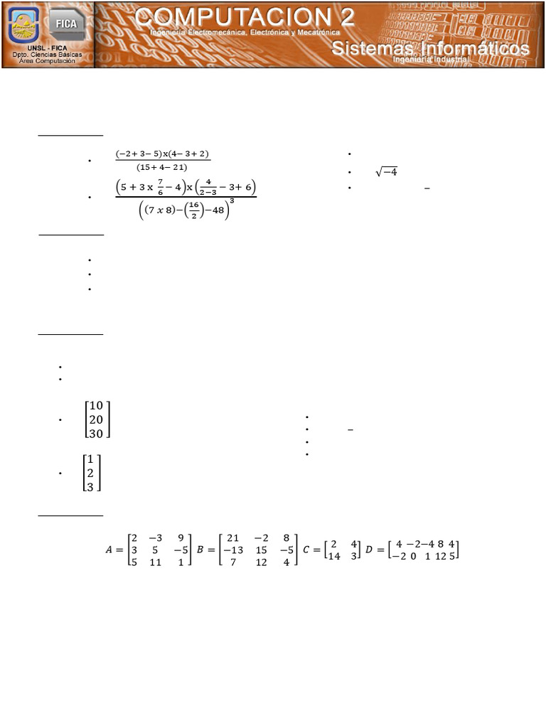 TPN 1 Introduccion A MATLAB | PDF | Física Matemática | Conceptos matemáticos