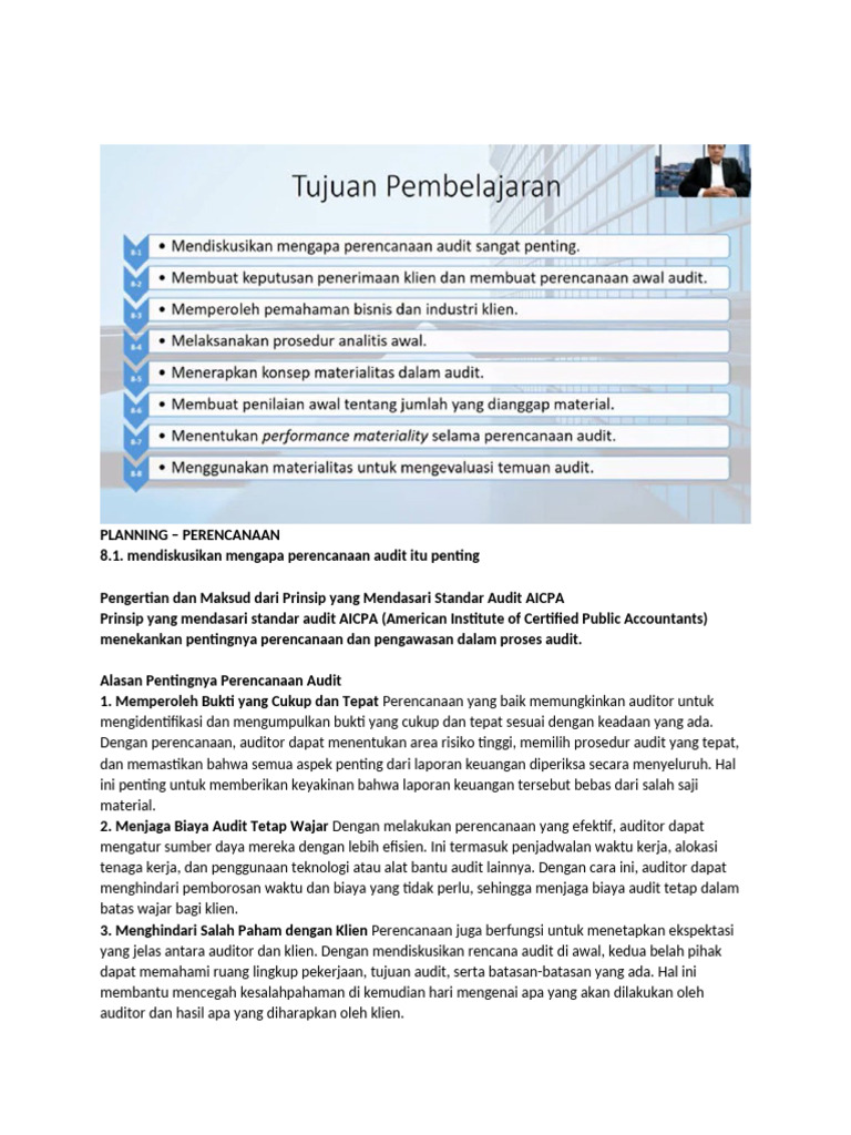 Perencanaan Audit | PDF