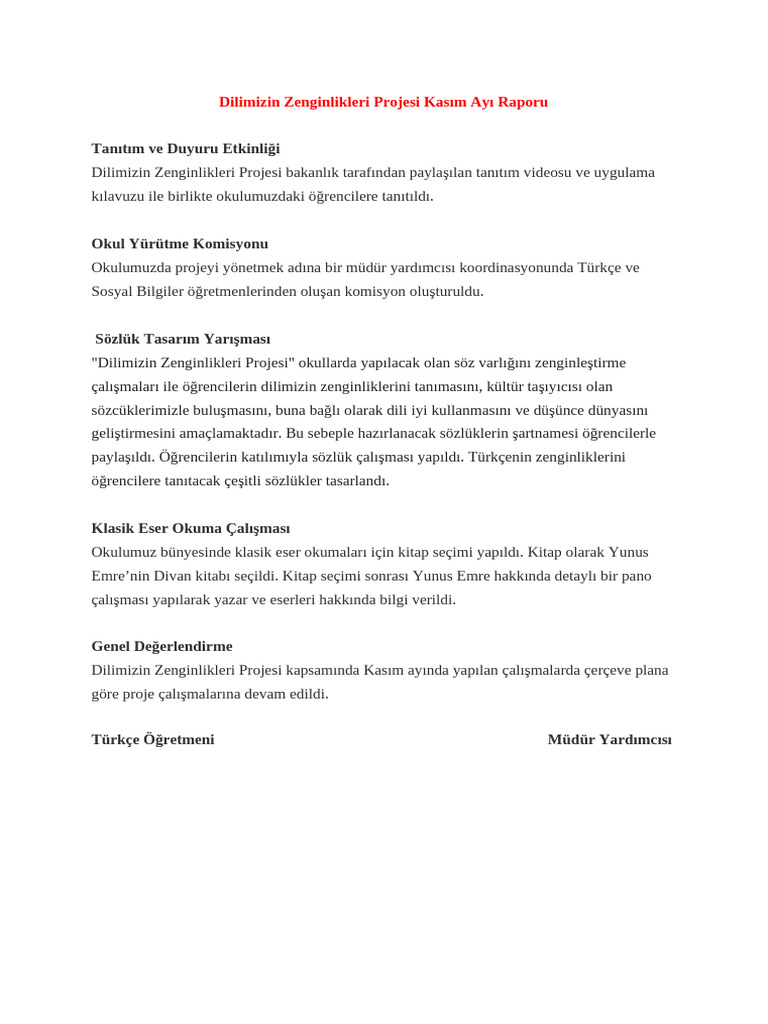 Kasim Ayi Raporu 1 | PDF