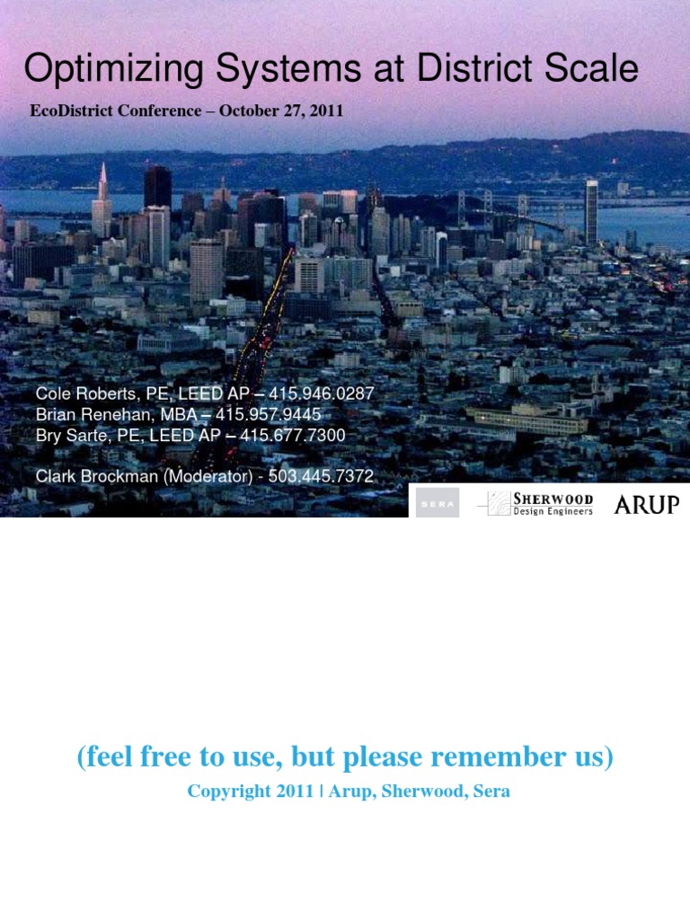 Optimizing Systems at District Scale Presentation | PDF | Cogeneration ...
