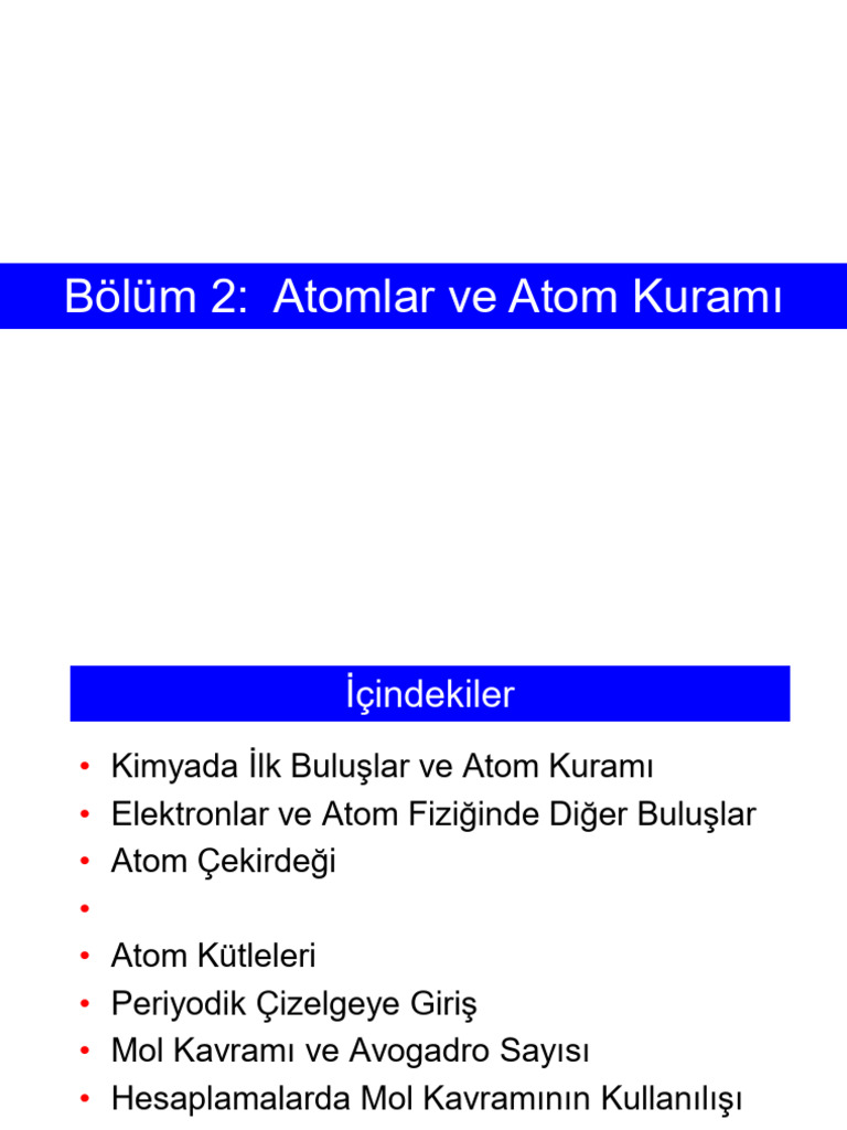 2-Atomlar Ve Atom Kuramı | PDF