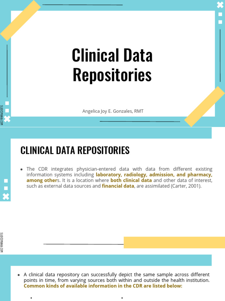 13 - Clinical Data Repositories 1 | PDF | Electronic Health Record ...