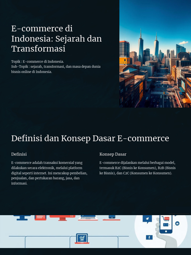 Pertemuan 1 (E-commerce-di-Indonesia-Sejarah-dan-Transformasi) | PDF