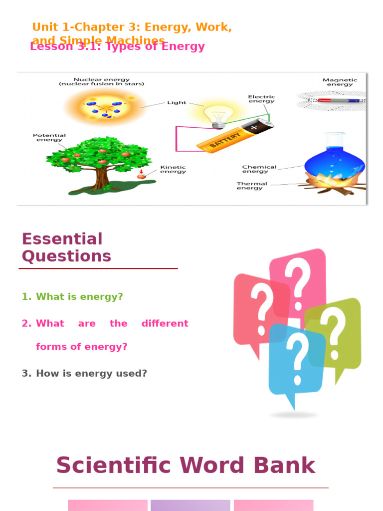 Energy Types and Calculations Guide | PDF | Potential Energy | Fuels