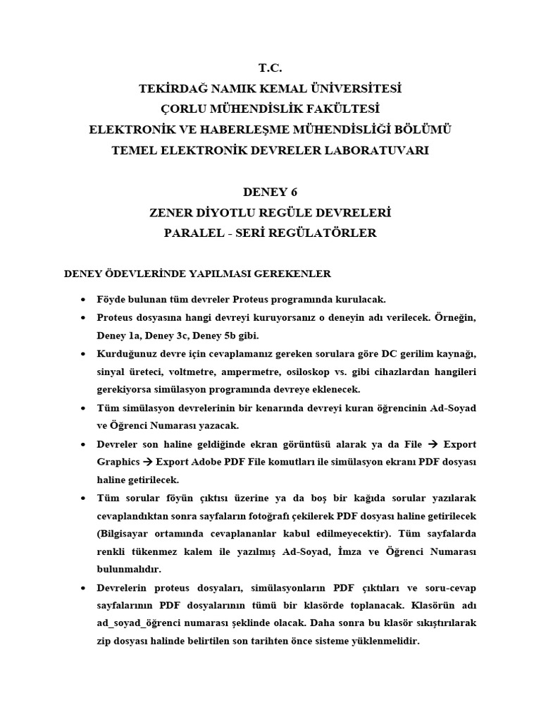 Deney 6 Ted Lab Foy | PDF