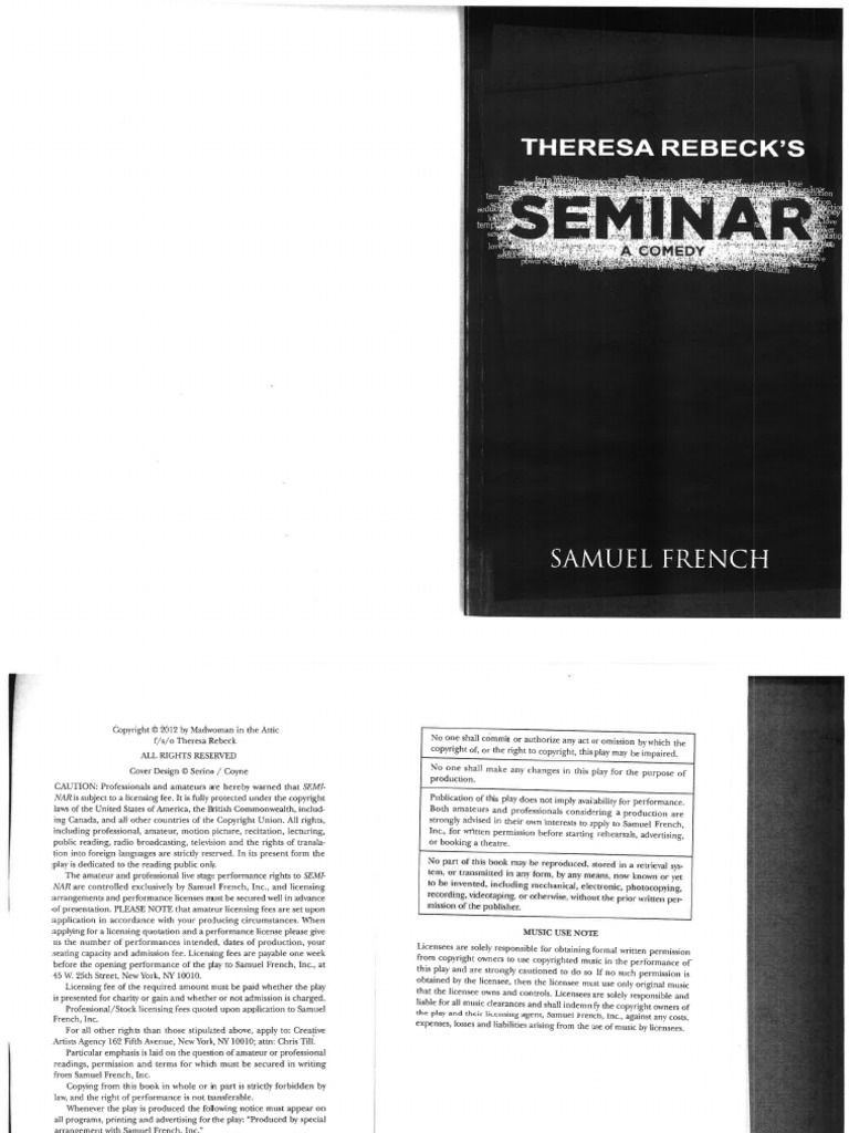 Seminar by Theresa Rebeck | PDF