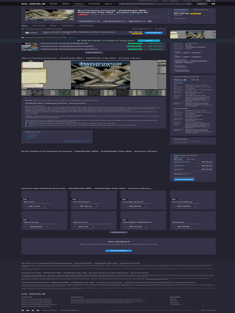 Buy Cheap Fantasy Grounds - Pathfinder RPG - Pathfinder Flip-Mat ...