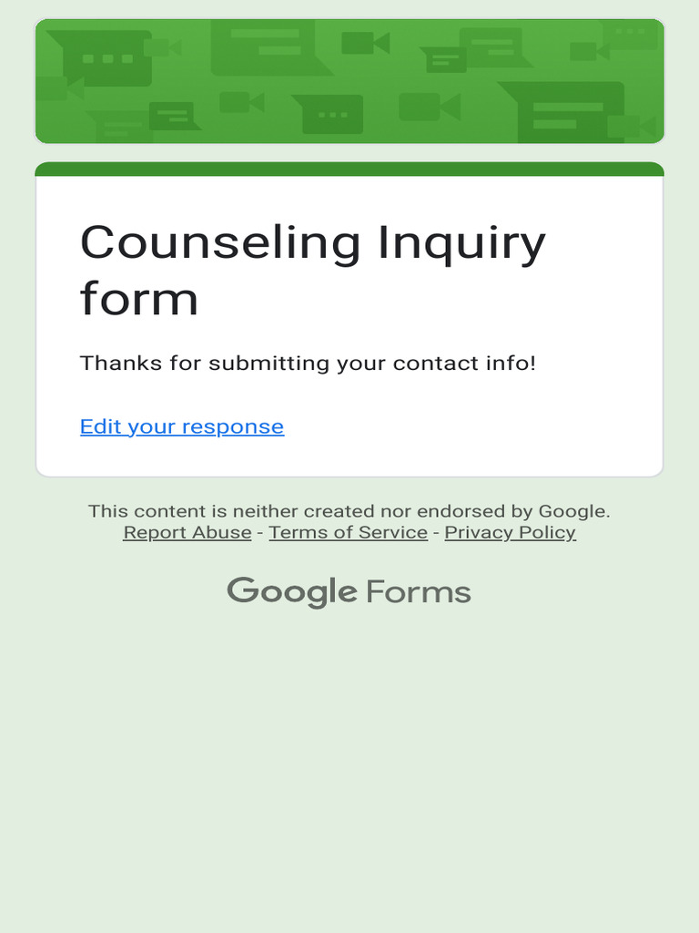 Counseling Inquiry Form | PDF